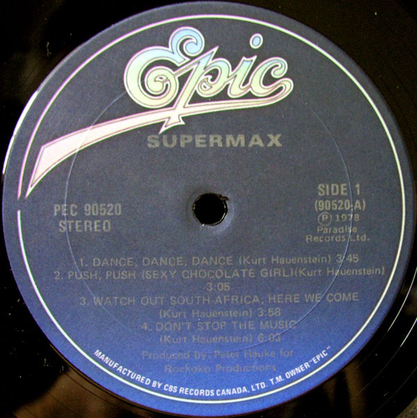 Виниловая пластинка Supermax - Supermax, CAN, страна производства: Supermax, страна производства ...